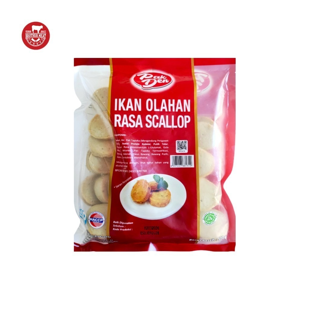 Jual PakDen Scallop Ikan 500gr - Brothermeatshop | Shopee Indonesia