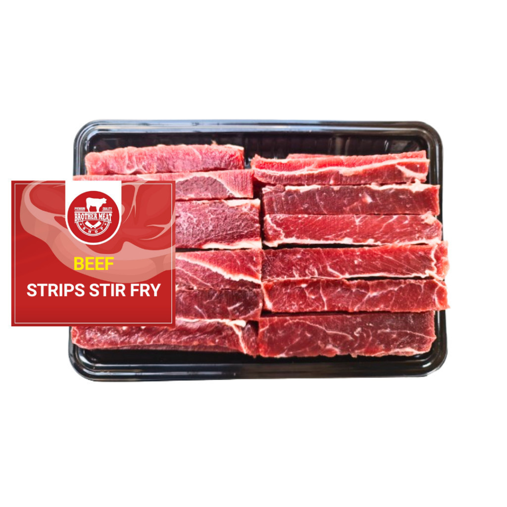Jual Beef Strips Stir Fry 250gr / Daging Sapi Stik - Brothermeatshop ...