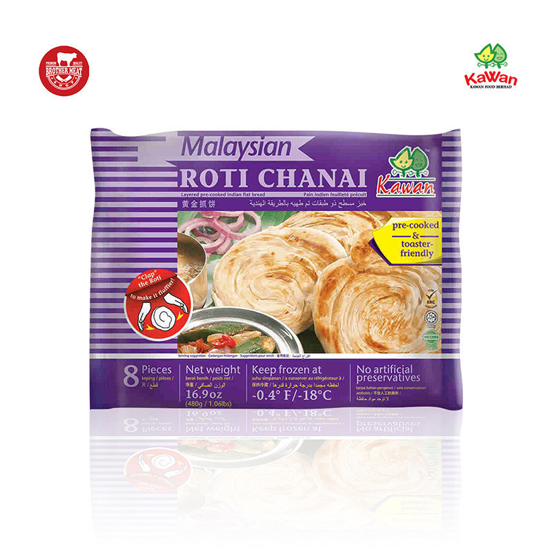 Jual KAWAN FOOD Malaysian Roti Chanai isi 8pcs 480gr / Roti Canai ...