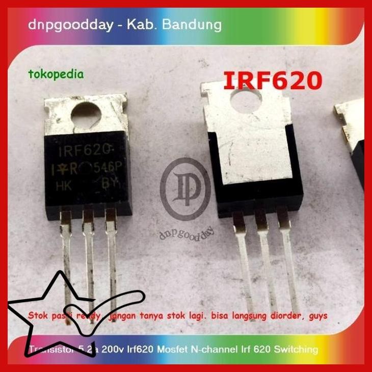 Jual [DNP] TRANSISTOR 5,2A 200V IRF620 MOSFET N-CHANNEL IRF 620 SWITCHING | Shopee Indonesia
