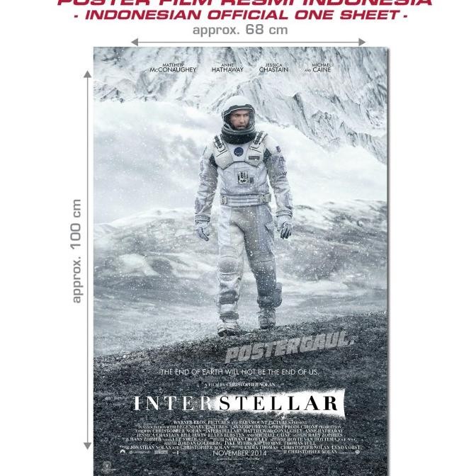 Jual Poster Film INTERSTELLAR - original Indonesian one sheet, 68 x 100 cm | Shopee Indonesia