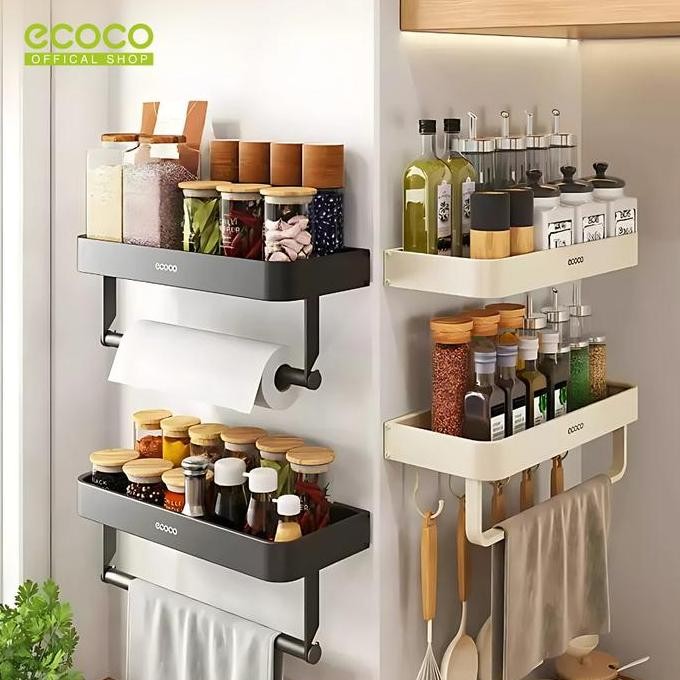 Jual ECOCO Multipurpose Wall Mounted Storage Aluminium Rack - Rak ...