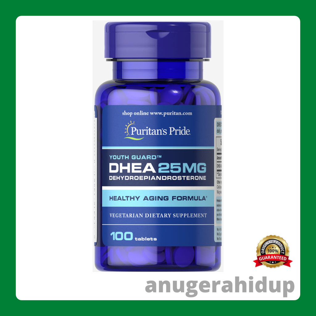 Jual Puritan Pride DHEA 25 mg 100 Tablet untuk Alzheimers Otak ORIGINAL ...