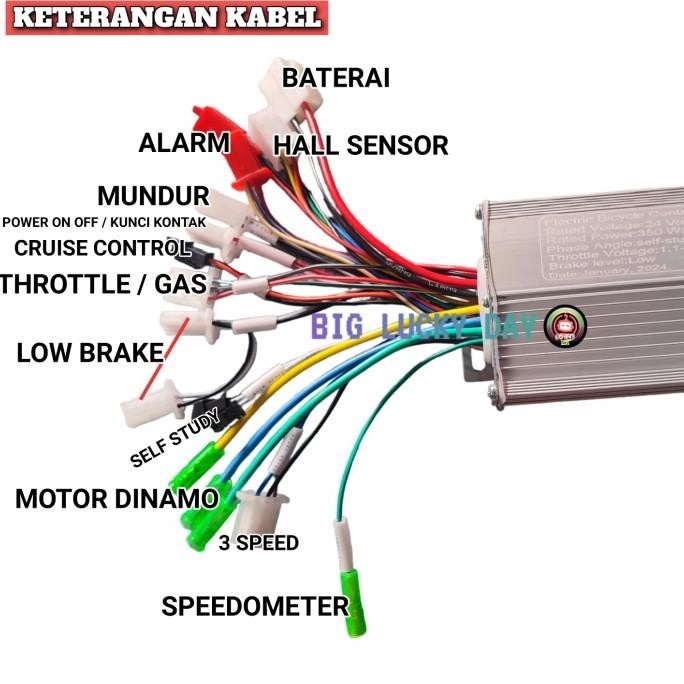 Jual Controller 24V 350W Bldc Brushless Sepeda Listrik Universal ...