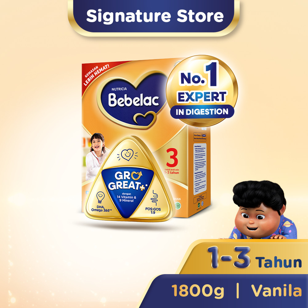 Jual Bebelac 3 / Bebelac 1+ Vanila Susu Pertumbuhan Bubuk 1800 gr | Shopee Indonesia