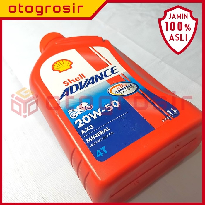 Jual SHELL - OLI SHELL ADVANCE 4T AX3 1L 20W-50 | Shopee Indonesia