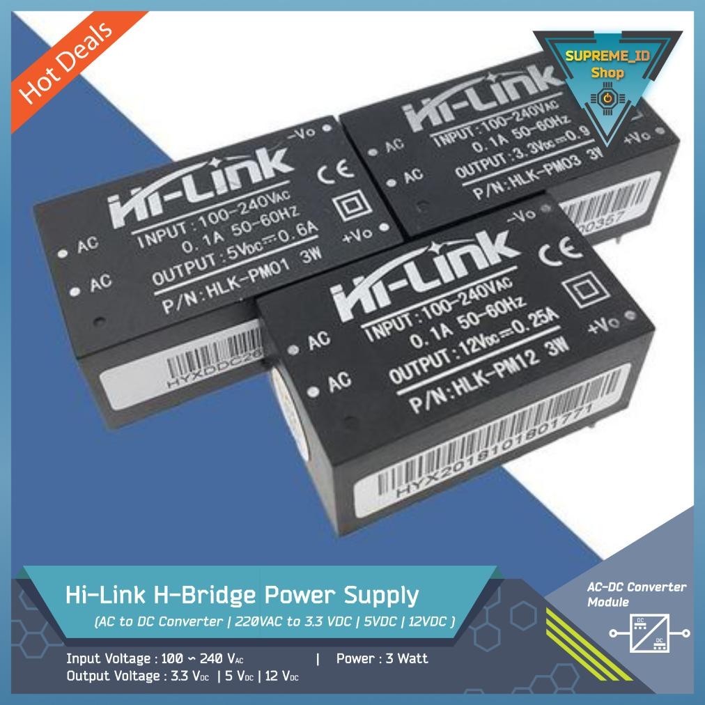 Jual Hlk-Pm01 Hlk-Pm12 Hi-Link H-Bridge Power Ac-Dc Converter 220Vac To ...