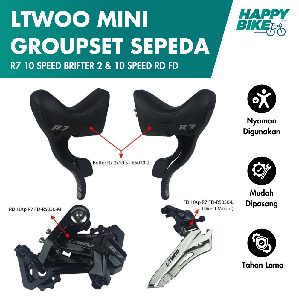 Jual Happy Bike Mini Groupset Sepeda Roadbike /Sepeda Minivelo LTWOO R7 10 Speed Brifter 2 & 10 ...