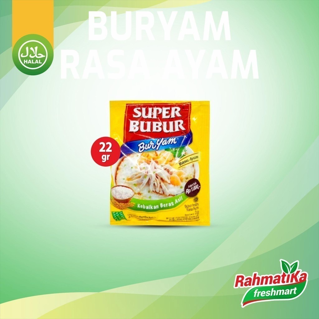 Jual Super Bubur BurYam Rasa Ayam 22 gram (Shachet) | Shopee Indonesia