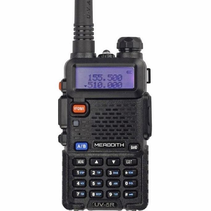Jual (COD) HT MERODITH UV5R Walkie Talkie Dual Band 5W 128CH UHF+VHF ...