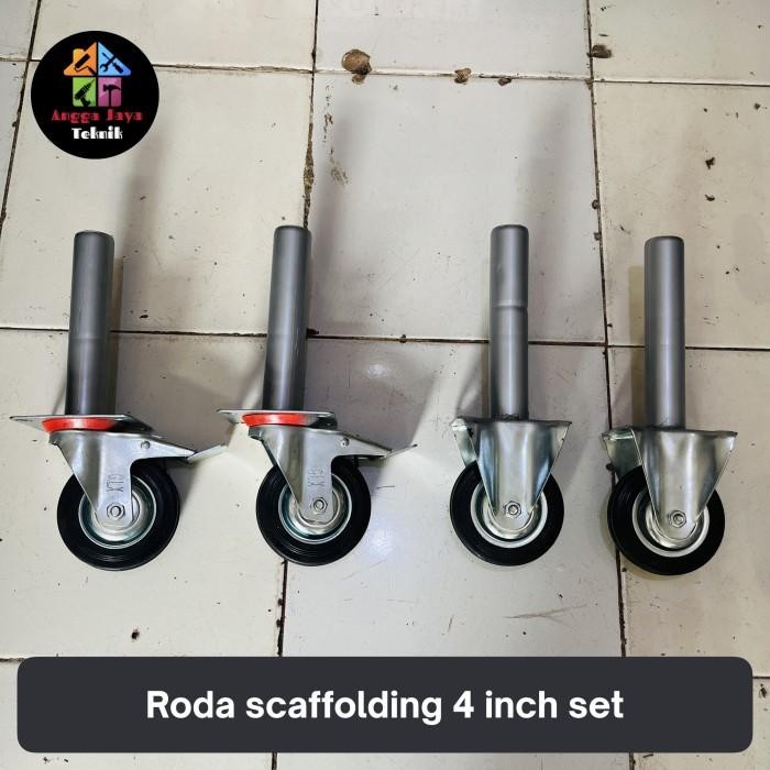 Jual Roda scaffolding 4 inch roda steger stagar castor 1 set | Shopee ...