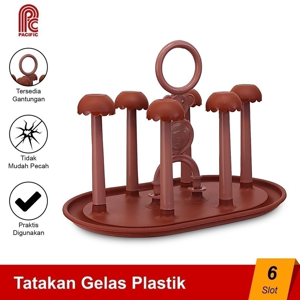 Jual PACIFIC Glass Stand Vacuum Tempat Gelas Plastik 26.5 x 16.8 x 19.5 ...
