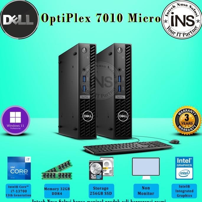 Jual CPU DELL OptiPlex 7010 Micro I7-13700 32GB 256GB/512GB/1TB SSD ...