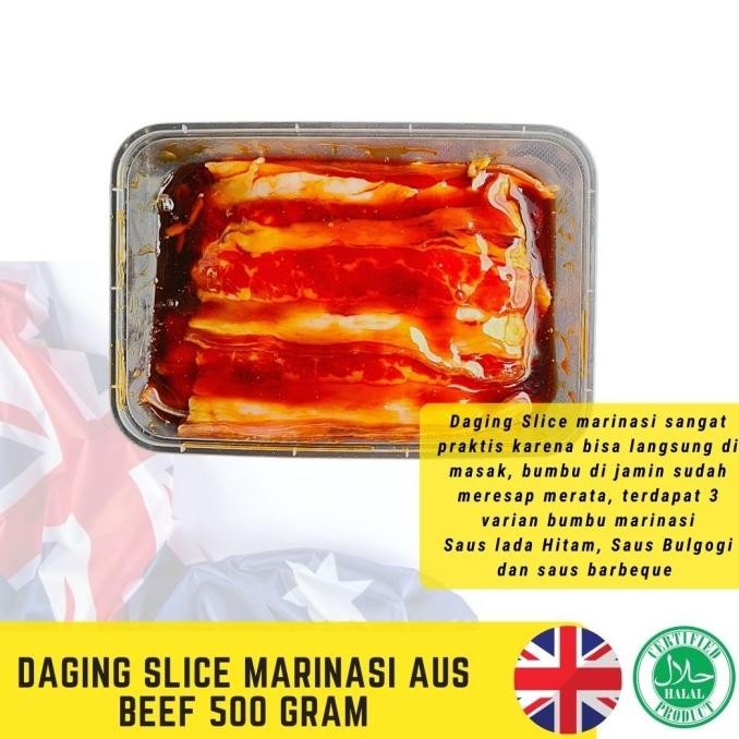 Jual MARINASI Beef Slice Daging Sapi Marinasi Frozen HALAL H24S ...