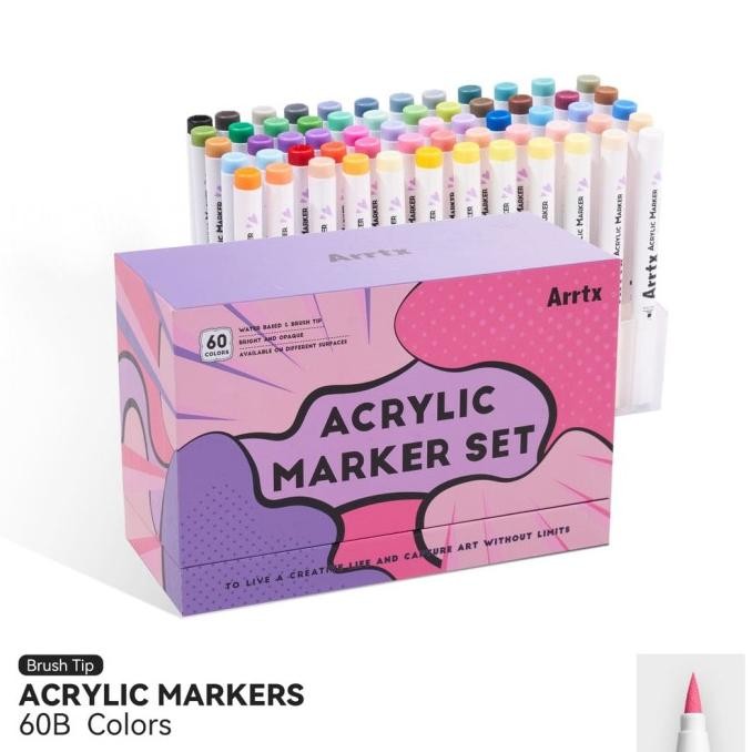 Jual Arrtx Acrylic Brush Marker/Spidol 60B (Anime/Cartoon/Comic Color ...