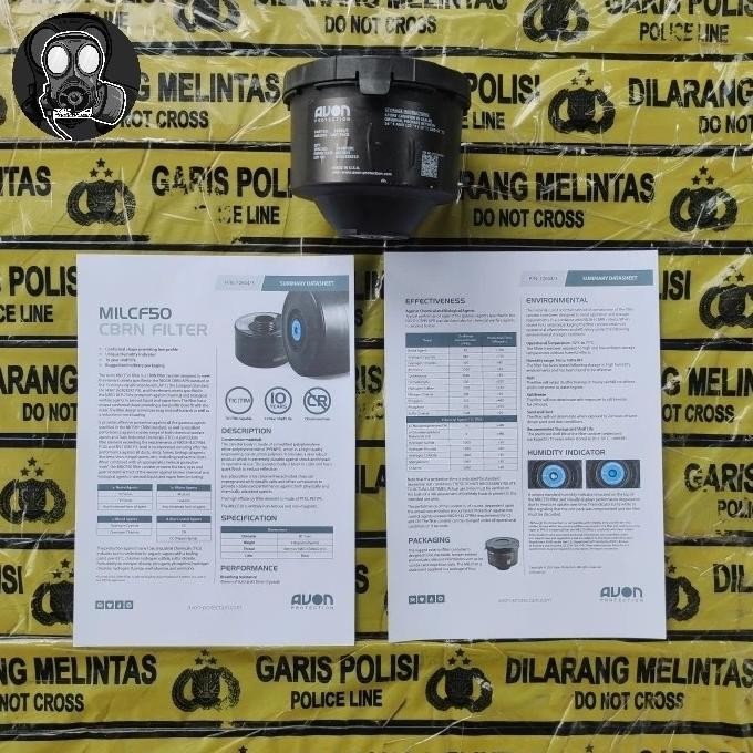 Jual Milcf50 Avon Filter Gas Mask Blue Indicator System New Stok ...