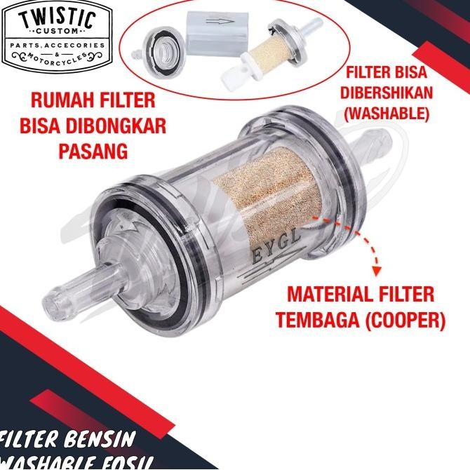 Jual Saringan Filter Bensin Tembaga Tangki Bensin Fosil Motor Universal ...