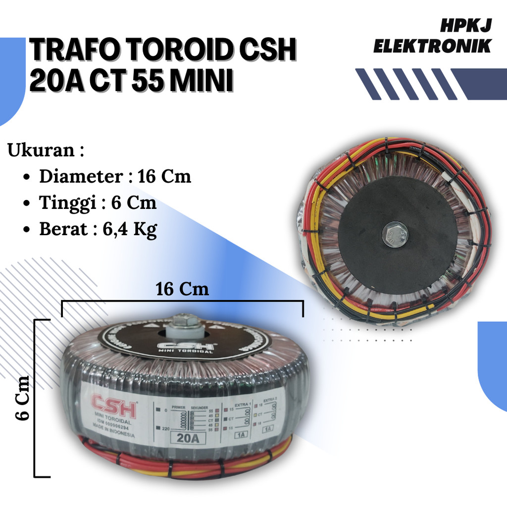 Jual TRAFO TOROID DONAT CSH MINI 20A CT 55V trafo donat CSH 20 A CT 55 V | Shopee Indonesia