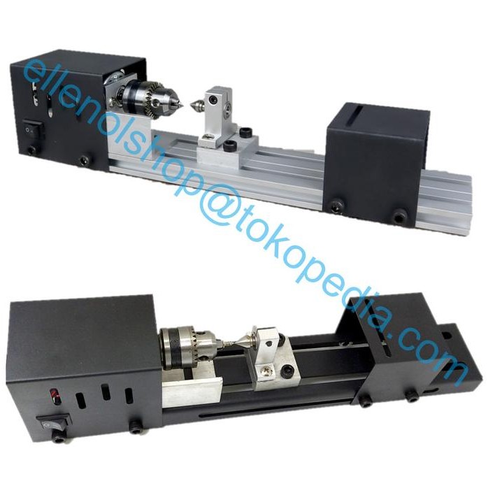 Jual Mesin Bubut Mini Lathe Wood Metalworking DIY 96W - HXL-2019-7 ...