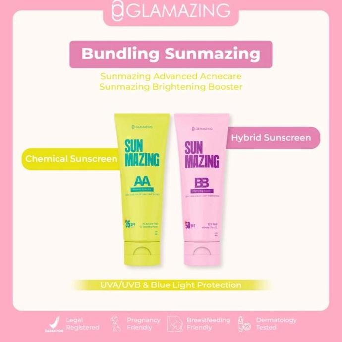 Jual ala GLAMAZING SUNMAZING SUNSCREEN BB BRIGHTENING BOOSTER AA ...