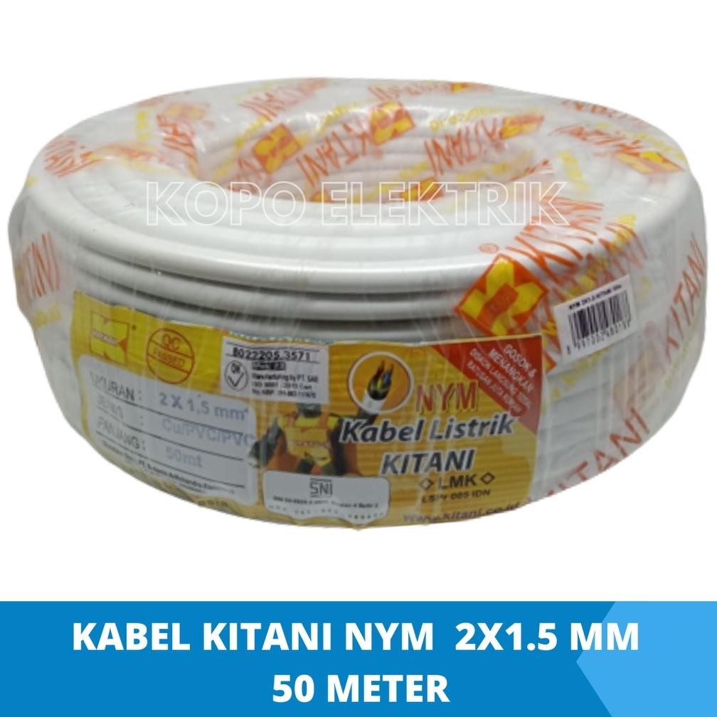 Jual Kabel Listrik Kitani NYM 2x1.5 mm 50 Meter | Shopee Indonesia