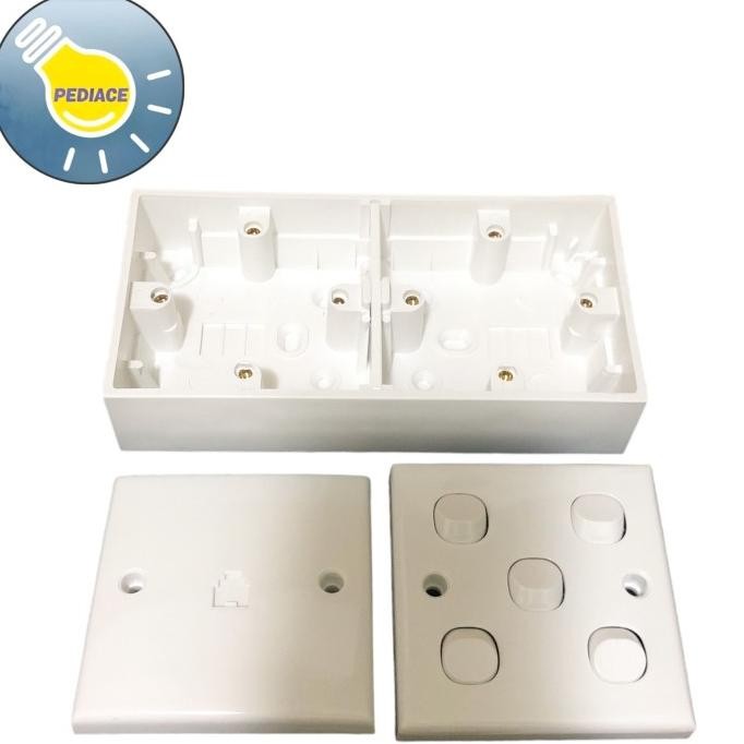 Jual Socket Telepon Outlet + Saklar Isi 5 Outbow Schneider S-Classic ...