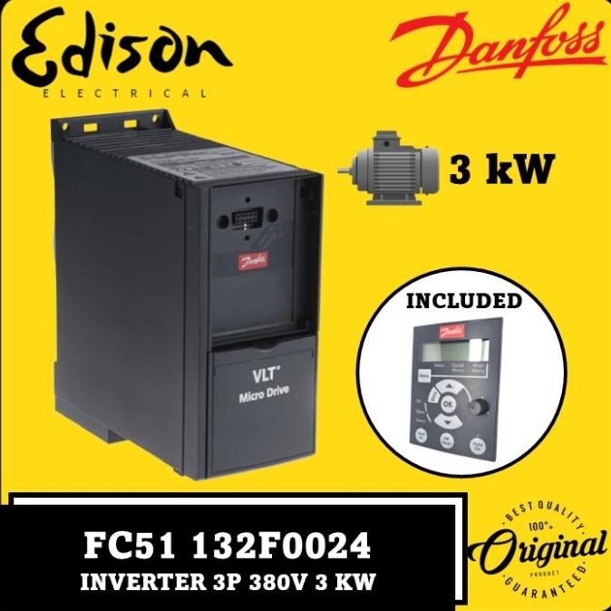 Jual Danfoss 3P 3-Phase Motor Inverter Vlt Microdrive Fc51 Fc-51 3Kw ...