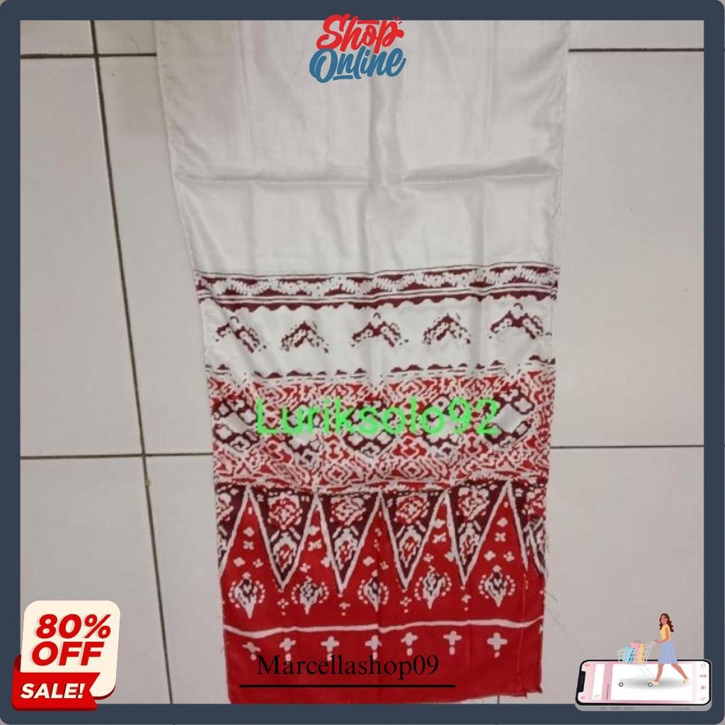 Jual Batik Sampur / Selendang Tari Warna Putih Original Produk | Shopee ...
