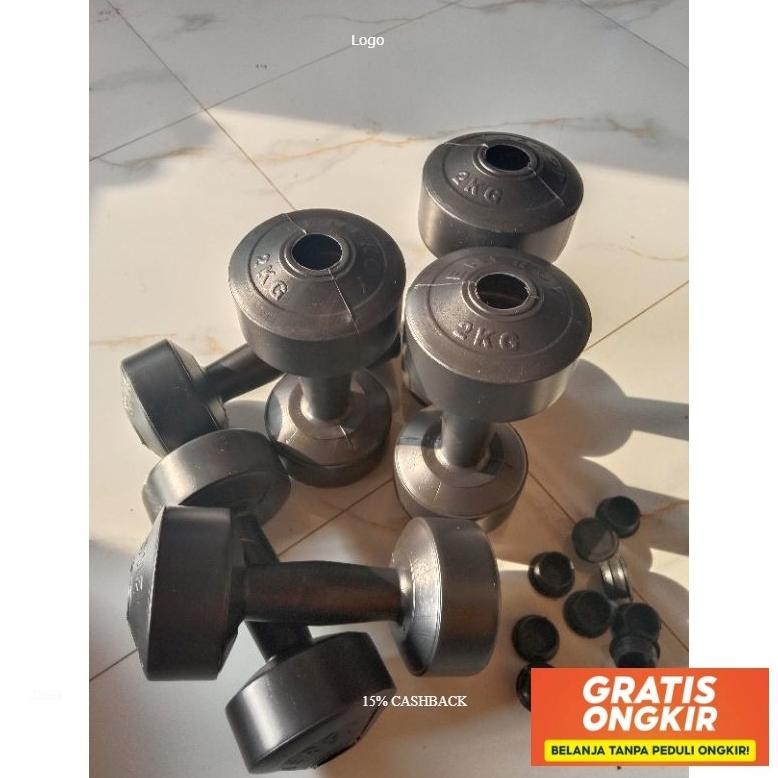 Jual Barbel/Dumbell Ukuran 2Kg Kosongan Tanpa Isi Bayar Di Tempat ...