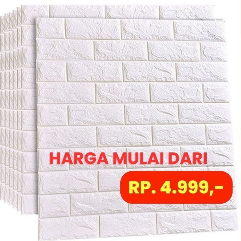 Jual Wallfoam Dinding 3D Bata Wallpaper Tebal Ukuran 70x77cm | Shopee ...