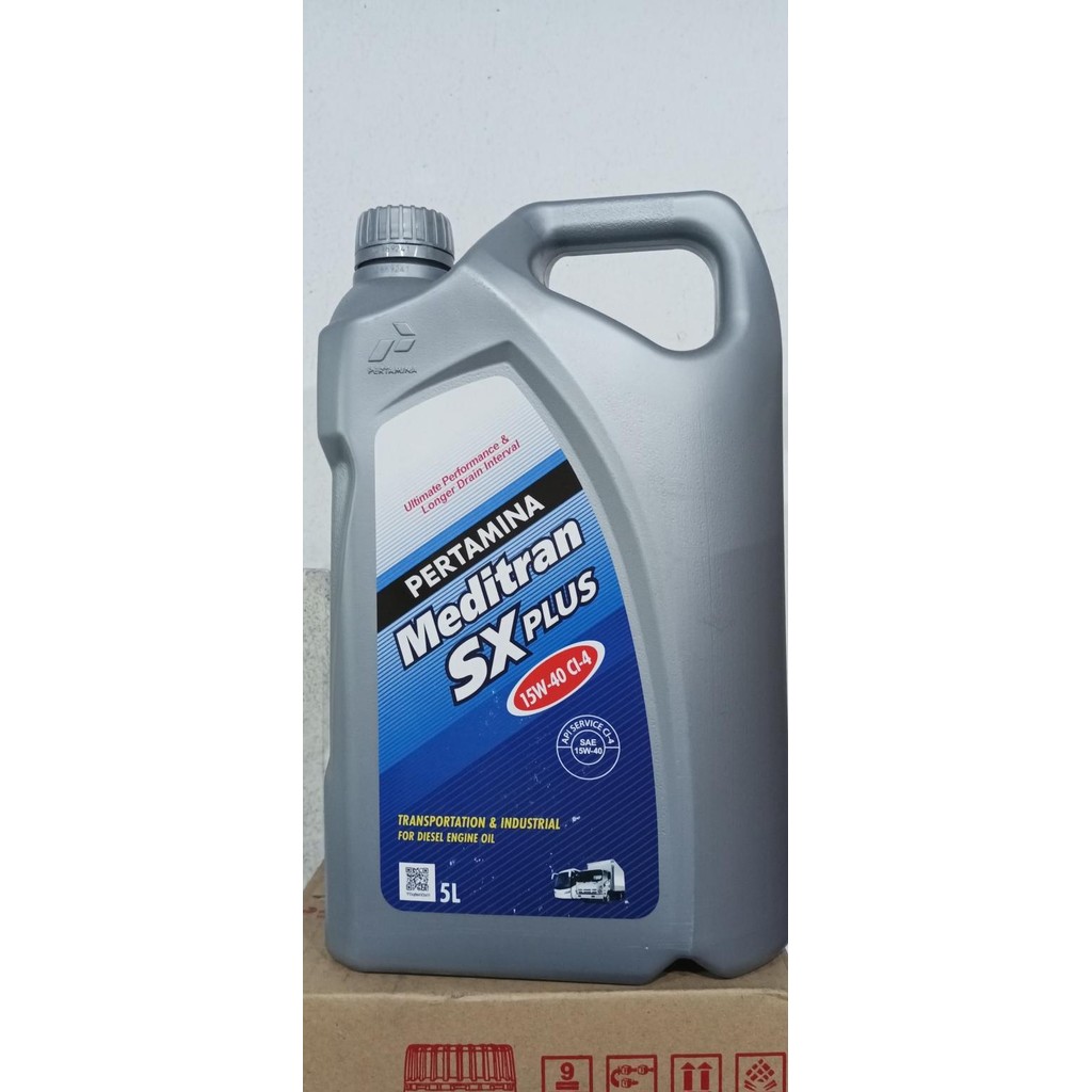 Jual ready !!! PERTAMINA - MEDITRAN SX PLUS - SAE 15W-40 - API CI - 4 - 5 LITER | Shopee Indonesia