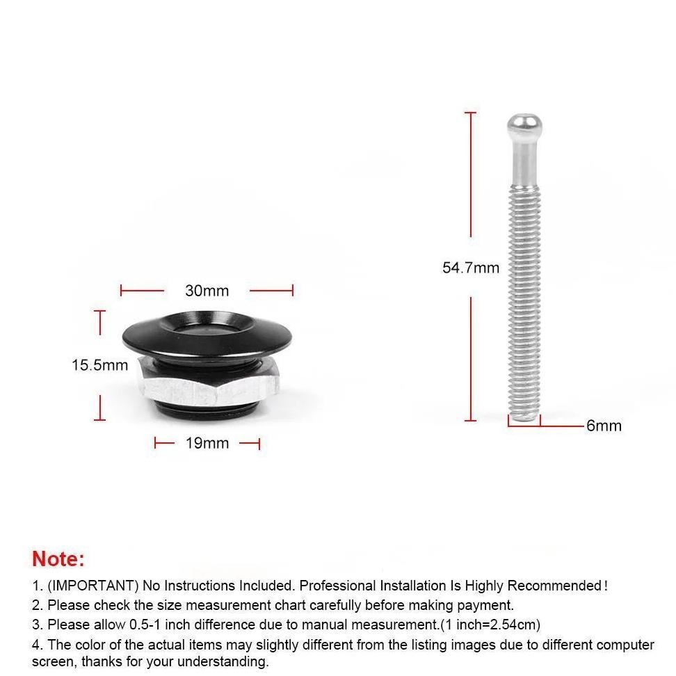 Jual 30Mm Quick Release Hood Lock Clip Push Button Car Bumper Latch Kit ...