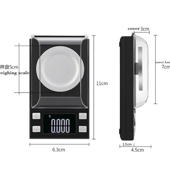 Jual Timbangan Digital 0.001 gram Max 50g Emas Berlian Obat Akurasi 0.001g | Shopee Indonesia