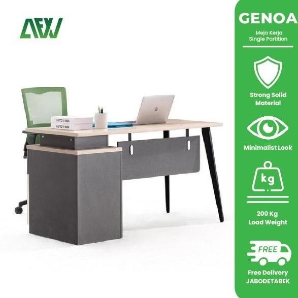 Jual Single Staff Workstation Bench Meja Kerja GENOA Office Desk Screen ...