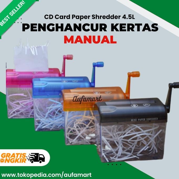 Jual Produk Baru!! Mesin Penghancur Kertas Bekas / Sampah Manual ...