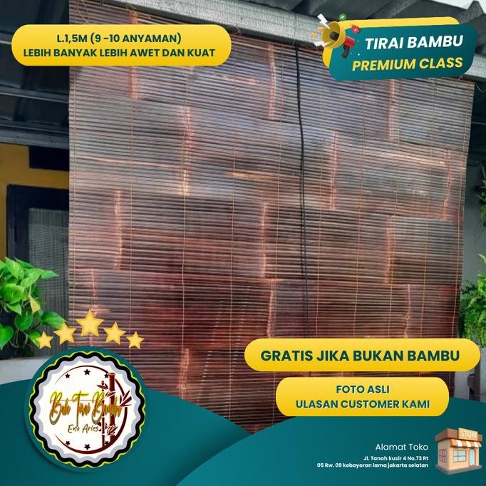 Jual TIRAI BAMBU 1,5M X 2 M (SUDAH KATROL) KERAI MURAH KEREI KREY ORIGINAL DAN TERPERCAYA ...