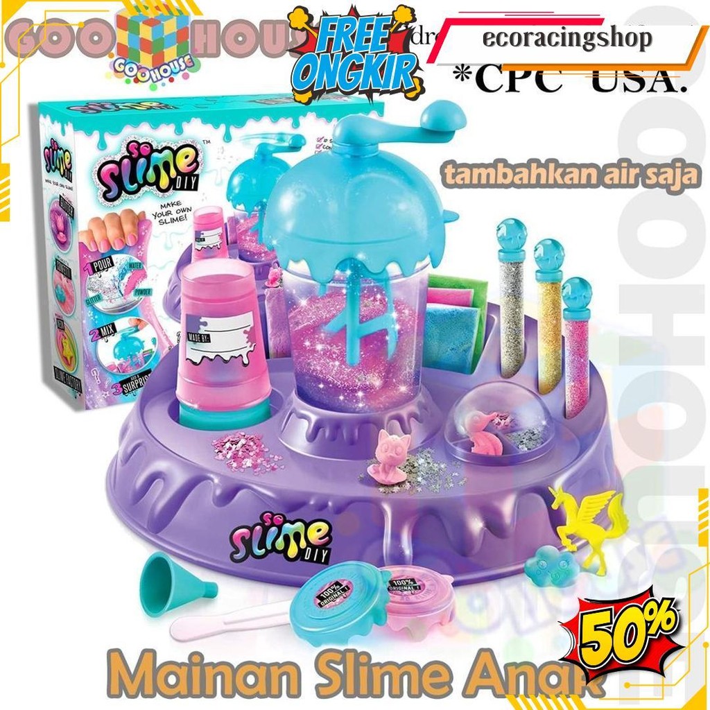 Jual Slime Mainan Anak Diy Slime Palette Isi Slime Warna Warni Isi ...