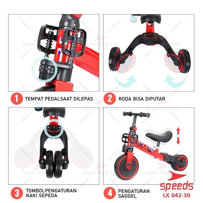 Jual Murah Sepeda Mini Roda 3 2in1 Sepeda Latihan Keseimbangan Balance ...