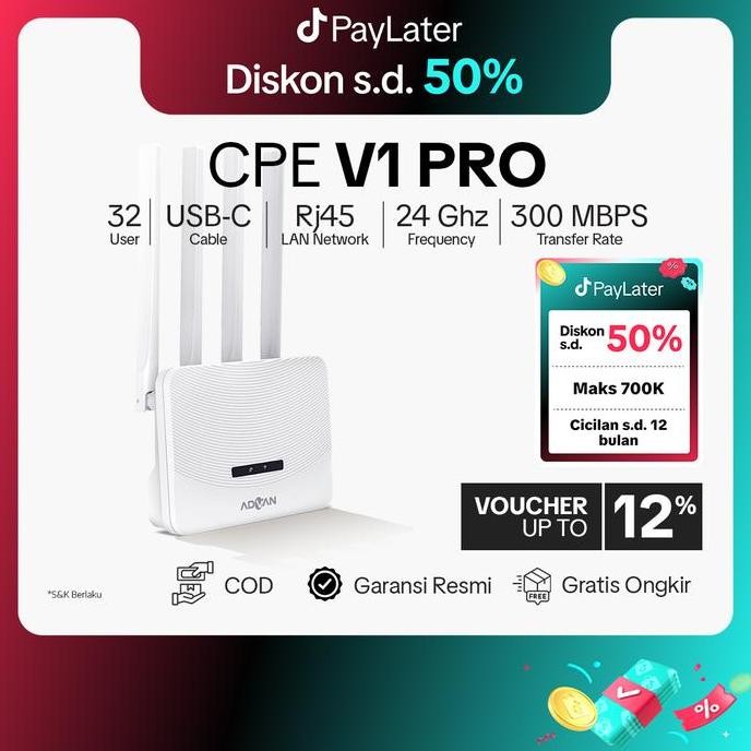Jual ADVAN CPE V1 Pro Modem + WiFi + Router 4G LTE Unlock All Operator ...