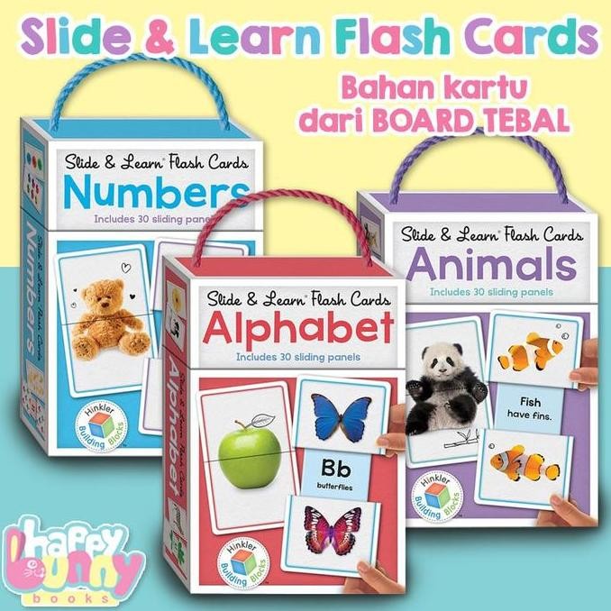 Jual Slide & Learn Flash Cards NUMBERS / ANIMALS / ALPHABET | Shopee Indonesia