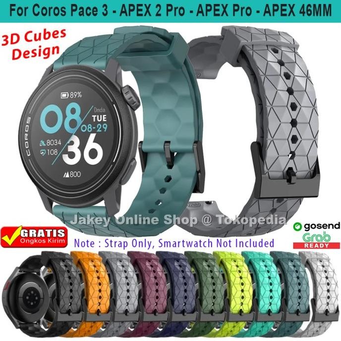 Jual STRAP TALI JAM COROS PACE 3 APEX 2 PRO APEX PRO 3D CUBES SPORT ...