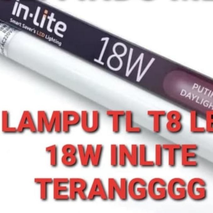 Jual new LAMPU TL t8 18wat INLITE TUBE 18WAT LED INLITE 120cm PUTIH ...