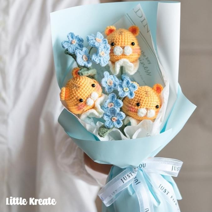 Jual DIY Flower Bouquet Crochet - Paket Rajut Buket Bunga / Pot Bunga ...