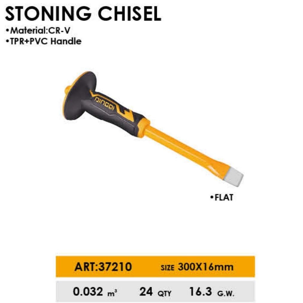 Jual ready !!! DINGQI Pahat Beton Pipih Stone Chisel Flat 37210 ...