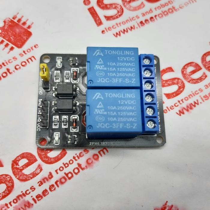 Jual Relay Module 2 Channel 12v with optocoupler for arduino raspberry ...