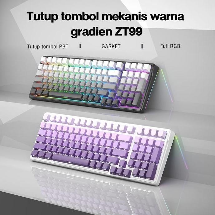 Jual Zifriend Zt99 99 Kunci Keyboard Mekanik Gradien Ukiran Samping Rgb ...