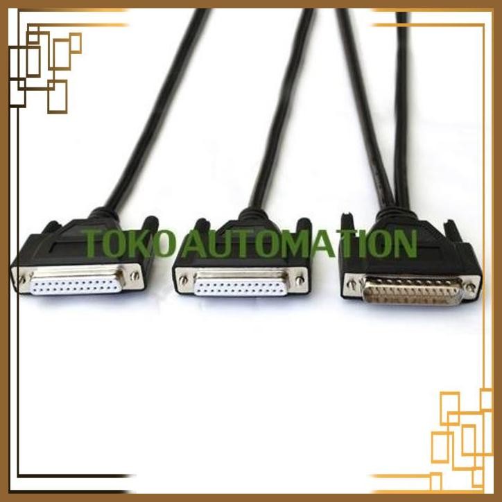Jual [TAM] DB25 MALE TO DUAL DB25 FEMALE Y KABEL SPLITTER ADAPTER CABLE ...