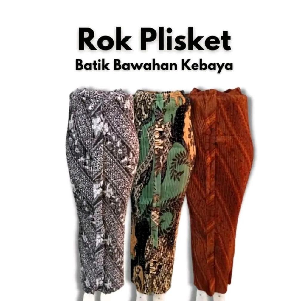 Jual Rok Plisket Batik Wiru Bawahan Kebaya Kondangan Wisuda Nikah Lipat ...