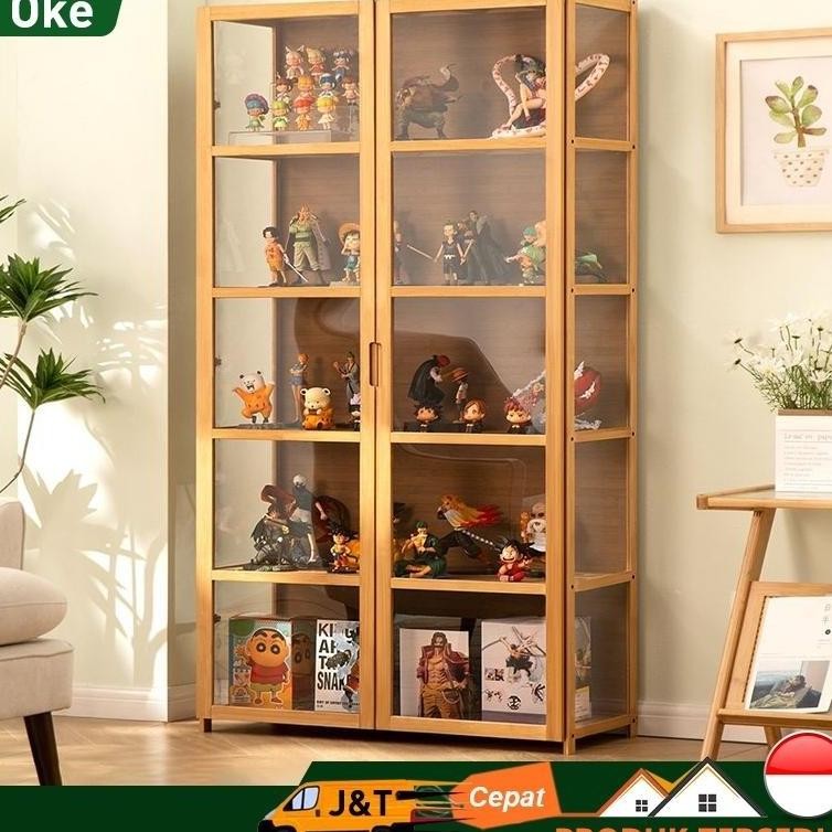 Jual lemari pajangan ruang tamu Display Storage Transparent lemari ...