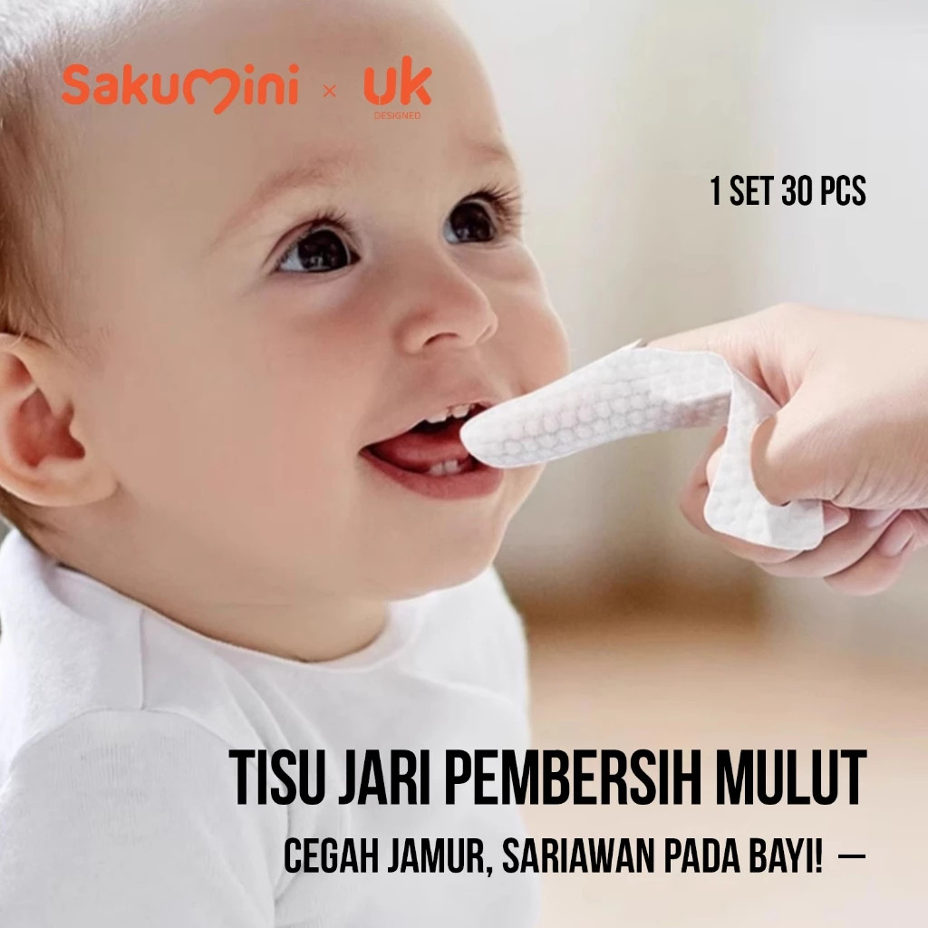 Jual Sakumini Oral Cleaner Finger Wipes Pembersih Lidah Gigi Mulut Bayi ...